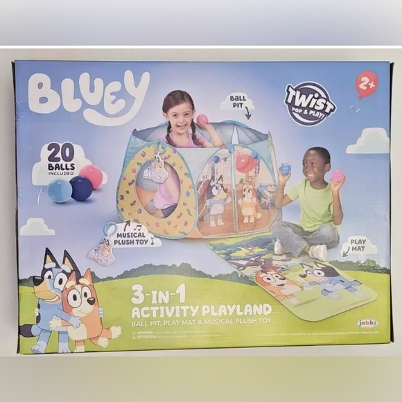 Toys | Bluey 3in1 Activity Playland Ball Pit Play Mat Musical Plush Toy ...